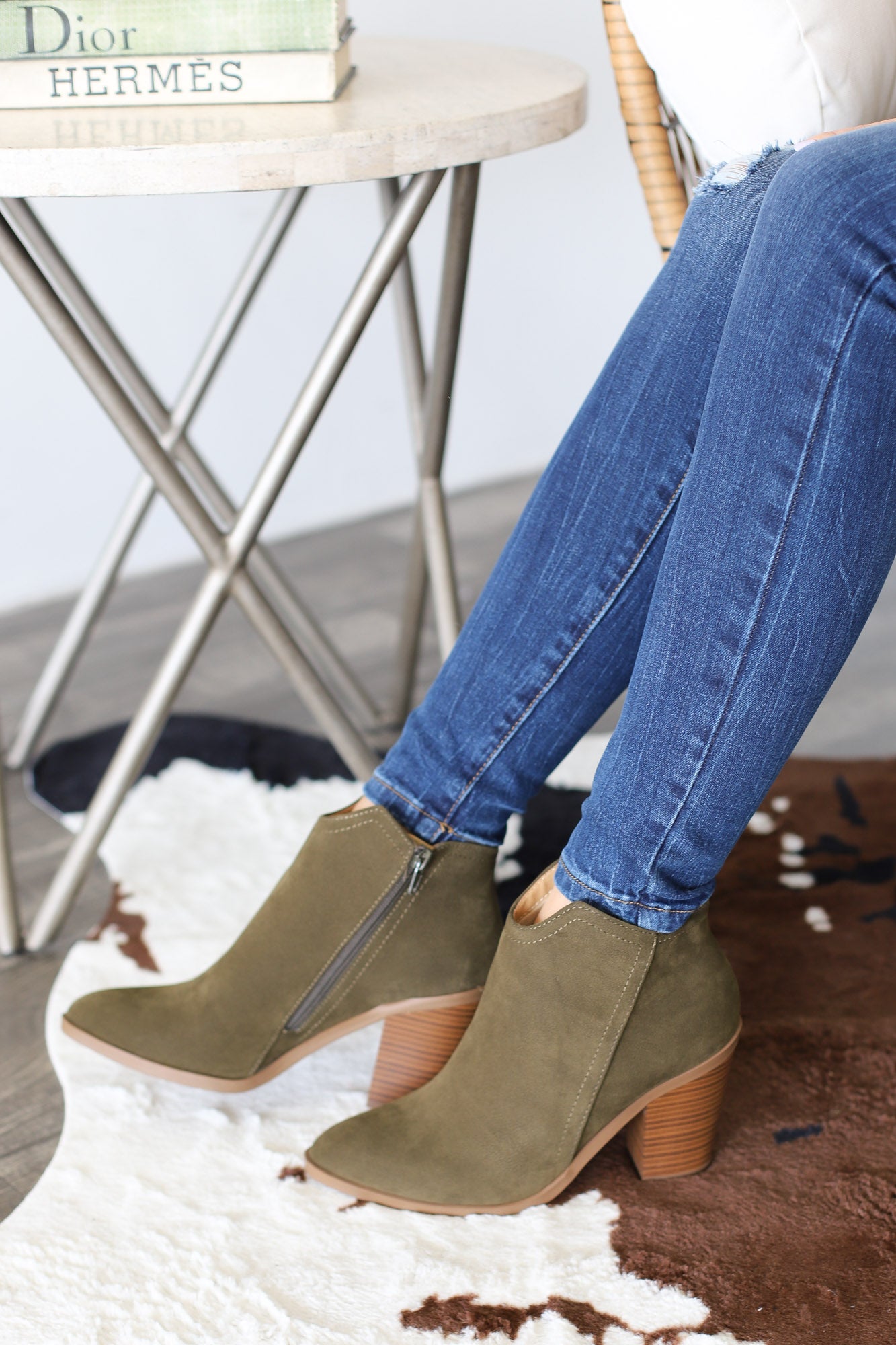 Predict Booties: Olive | Shop Spoiled Boutique